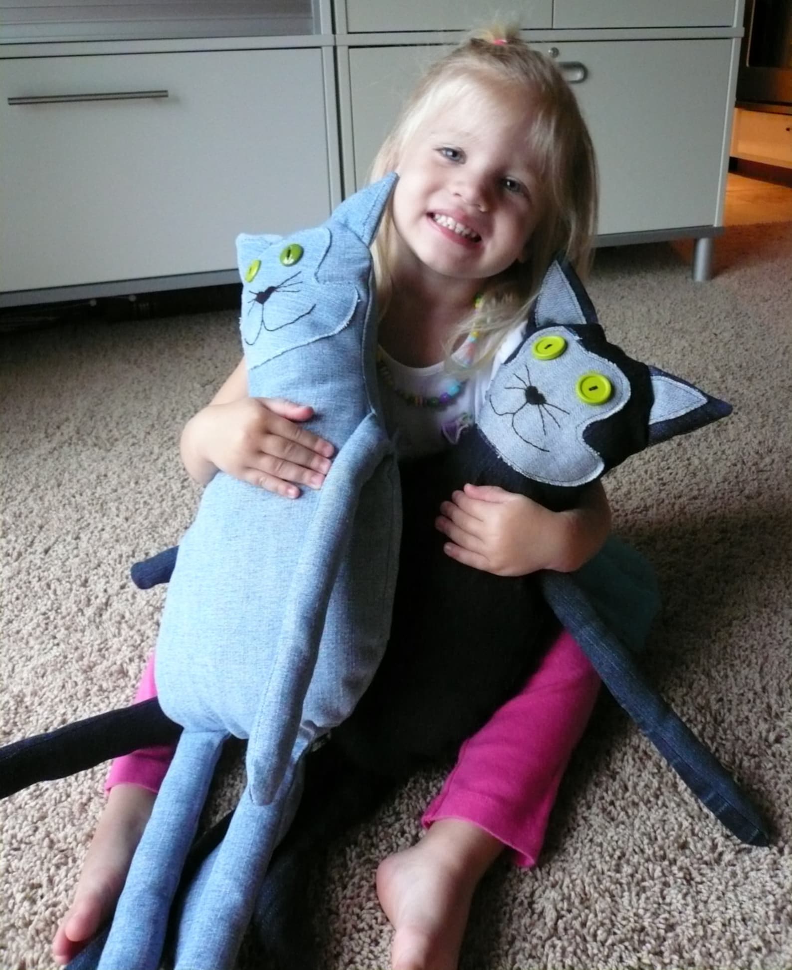 PDF Sewing Pattern Tutorial Large Upcycled Denim Stuffed Animal Cat ...