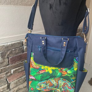 Trailblazer Convertible Backpack Navy Blue, Jungle, Reptile, Botanical ...