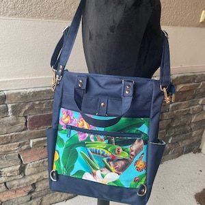 Trailblazer Convertible Backpack Navy Blue, Jungle, Reptile, Botanical ...