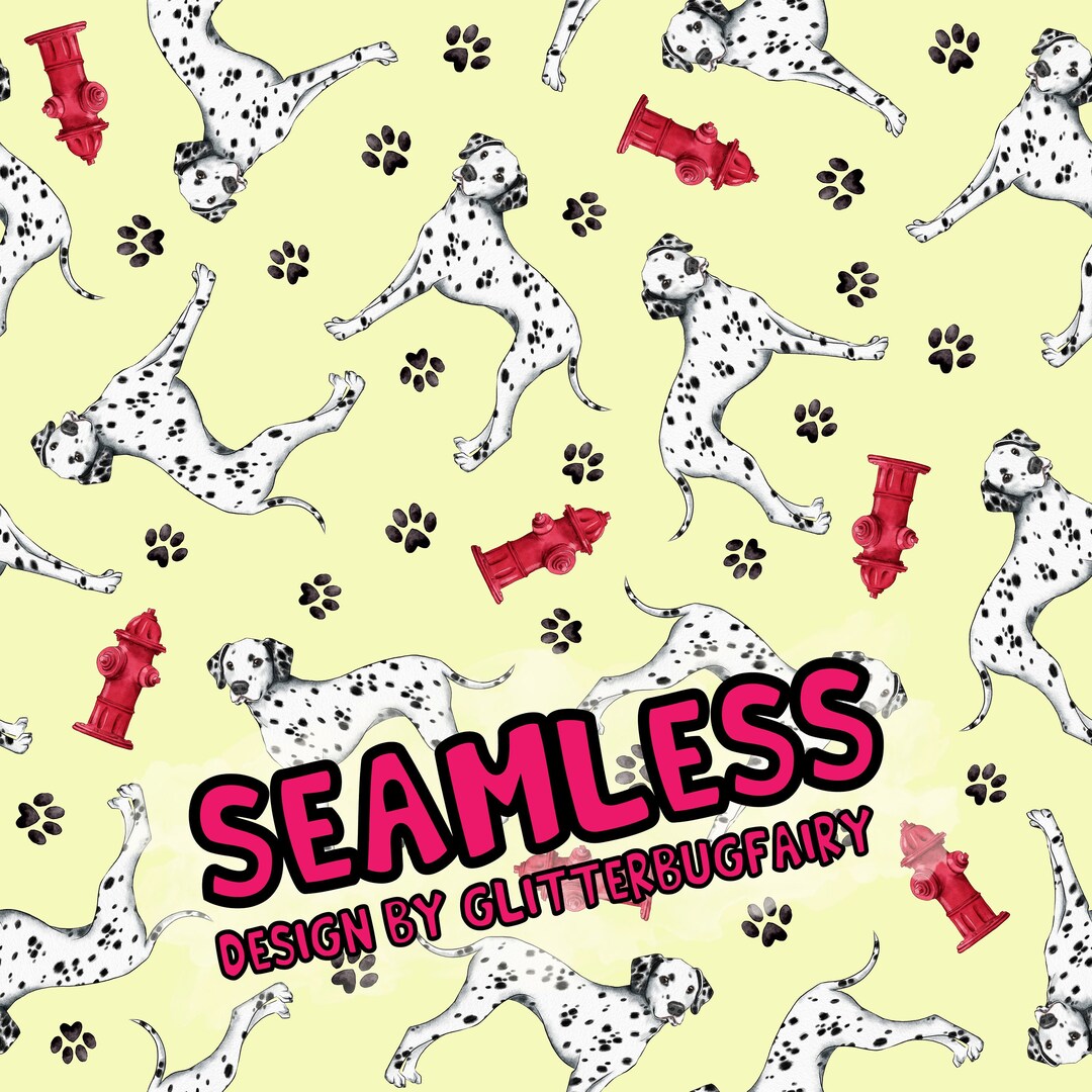 Seamless Design Dalmation Digital Paper - Etsy