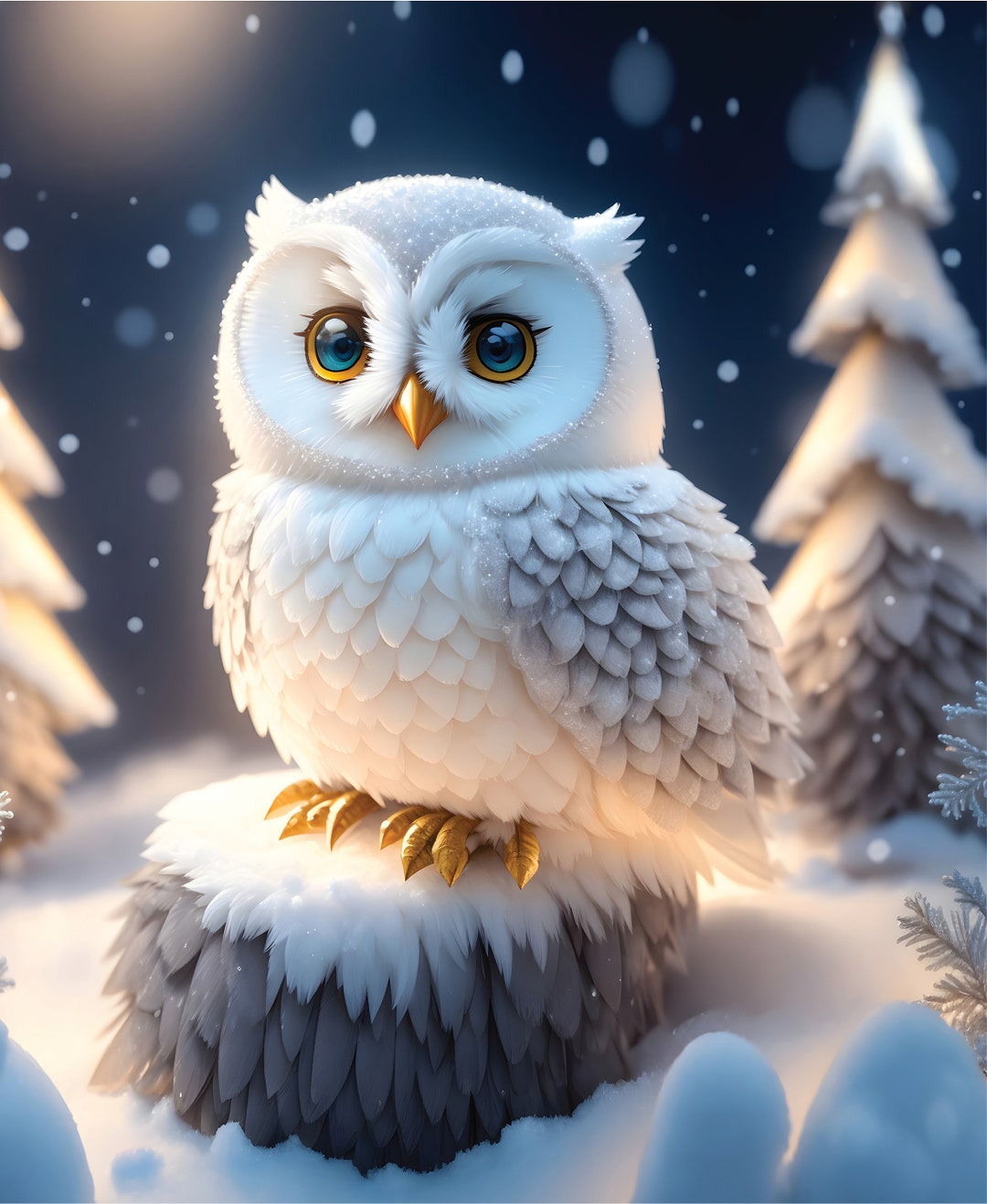 Mav Pack Printed Vinyl Winter Owl - Etsy