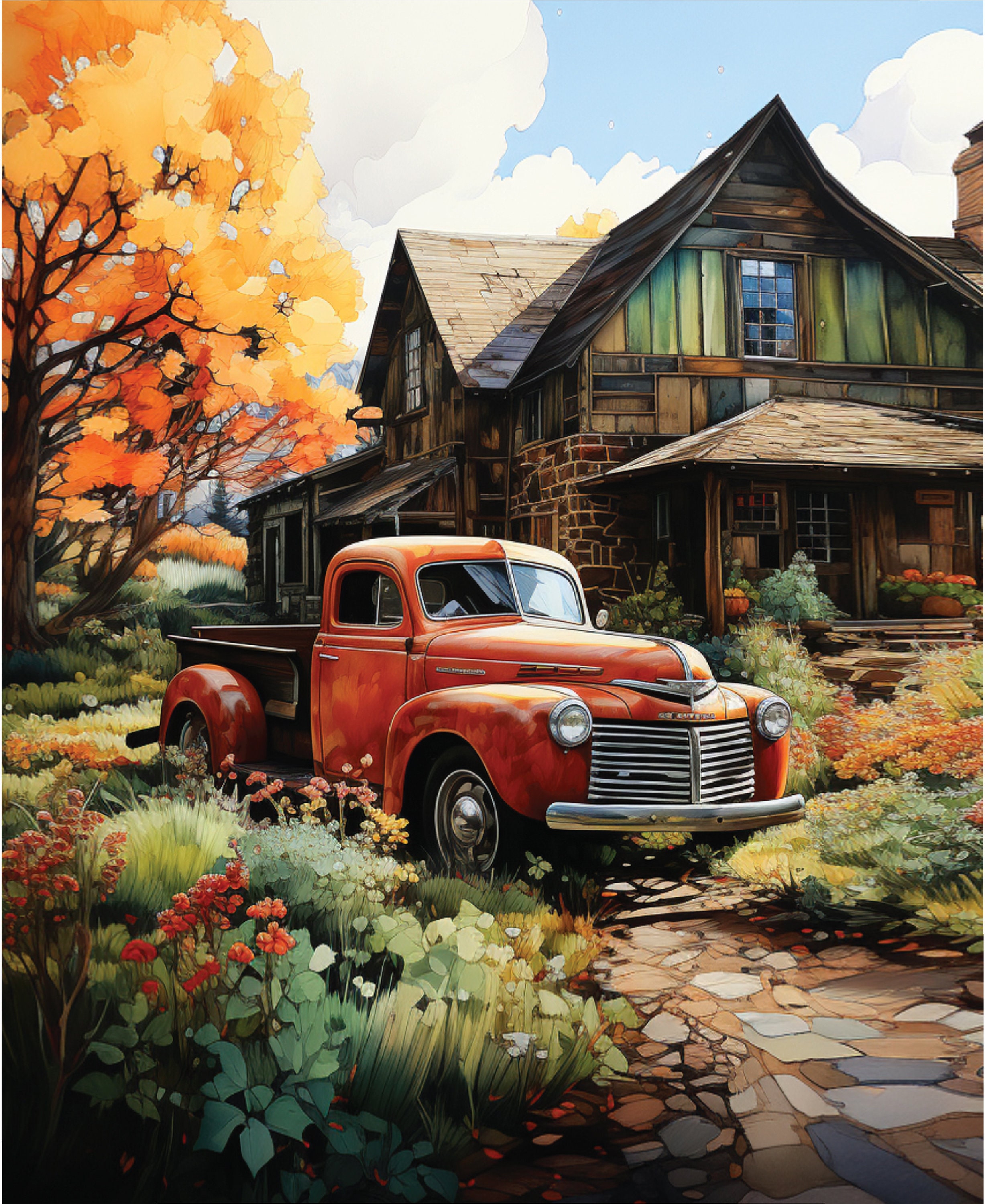 Mav Pack Printed Vinyl Fall Truck - Etsy