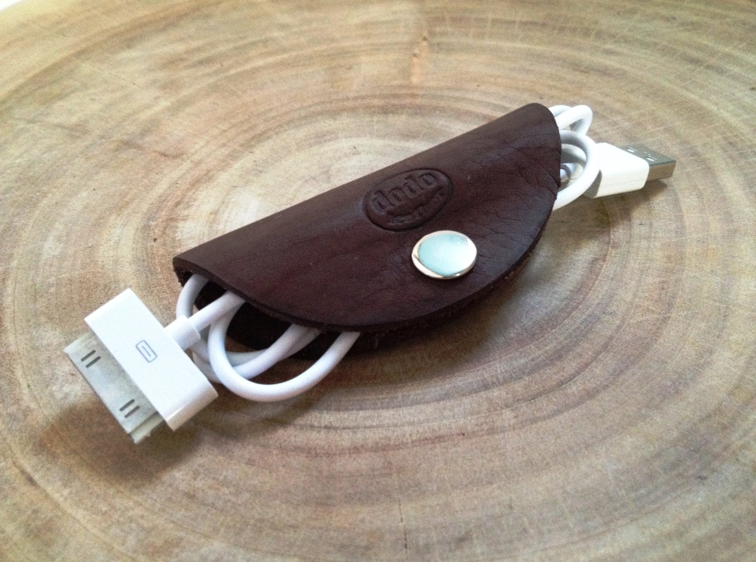 Cord Organizer Leather USB Cord Organizer Leather Earphone Organizer ...