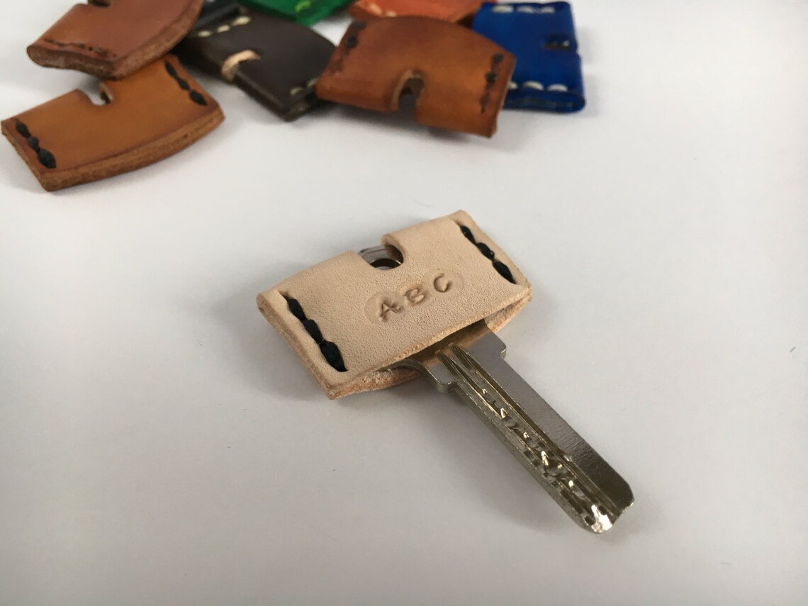 Leather Key Cover Personalized Custom Key Topper Key Cap - Etsy