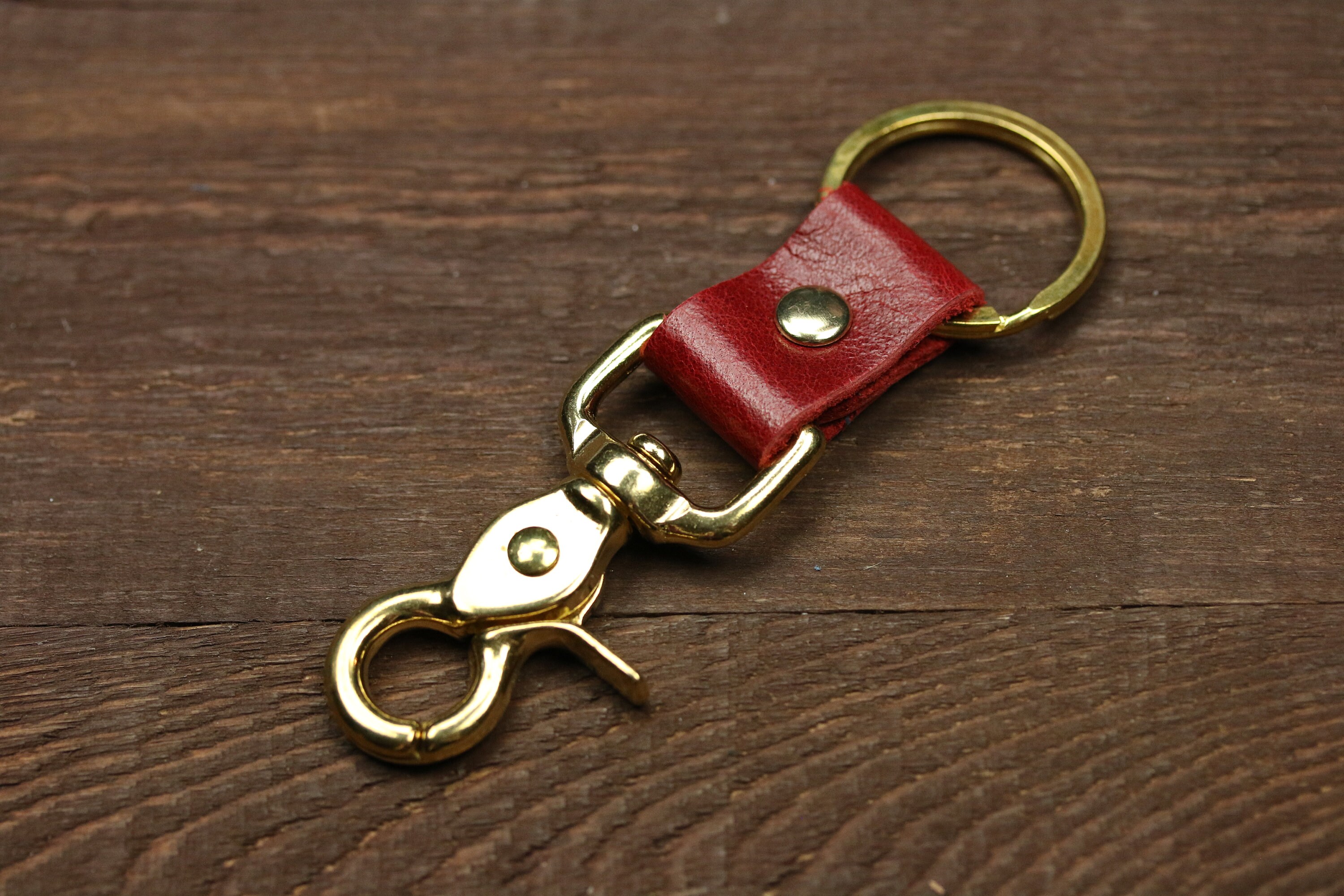 Personalized Leather Key Holder With Solid Brass Hardware and Custom ...