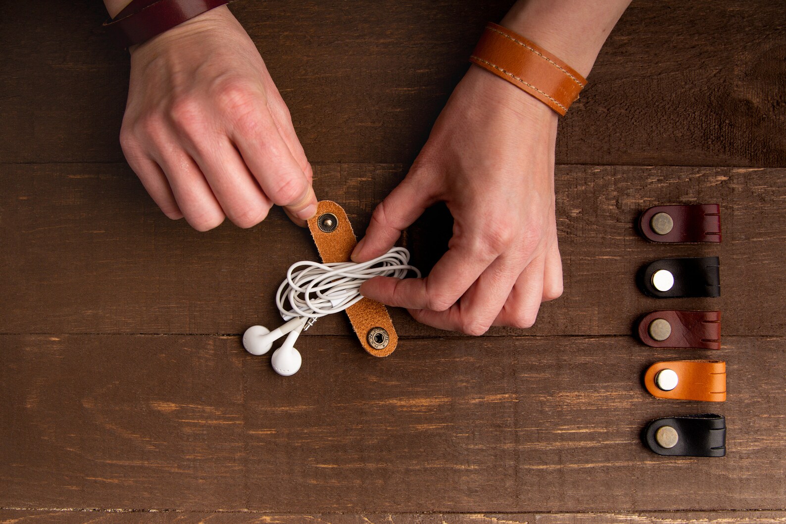 Earphones Clip Leather Earbuds Clip Leather Cord Keeper | Etsy