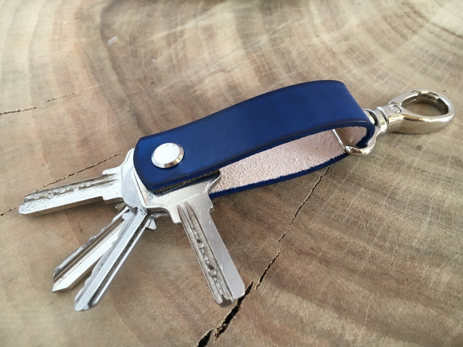 Personalized Leather Key Organizer Hand Dyed Leather Key Chain - Etsy