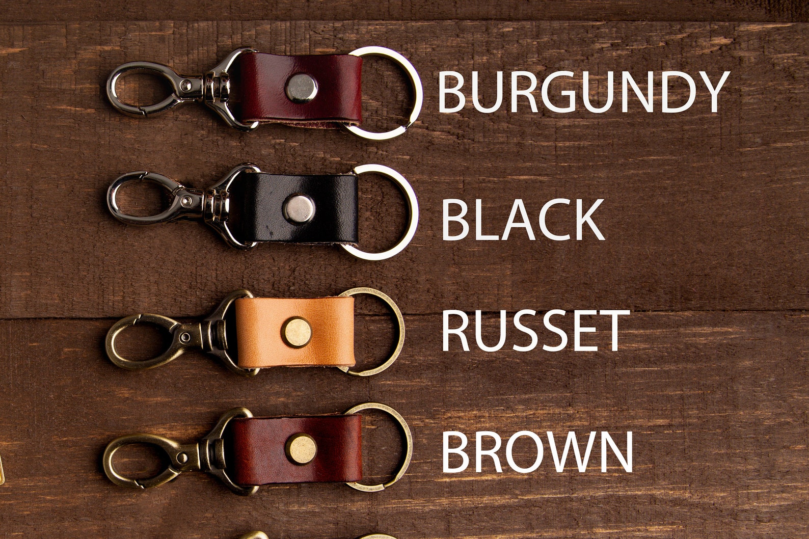 Leather Key Holder Small Leather Key Clip Leather Key Fob Belt Loop ...