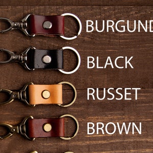 Leather Key Holder Small Leather Key Clip Leather Key Fob Belt Loop ...