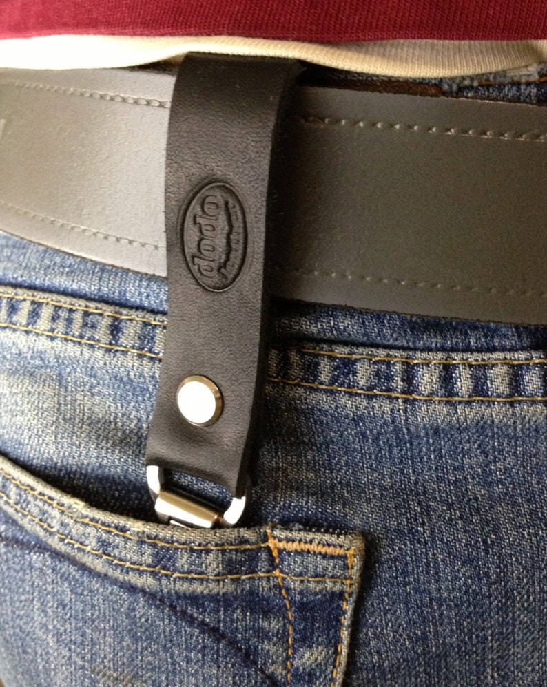 Black Leather Key Chain Belt Key Holder Father Day Gift Belt - Etsy