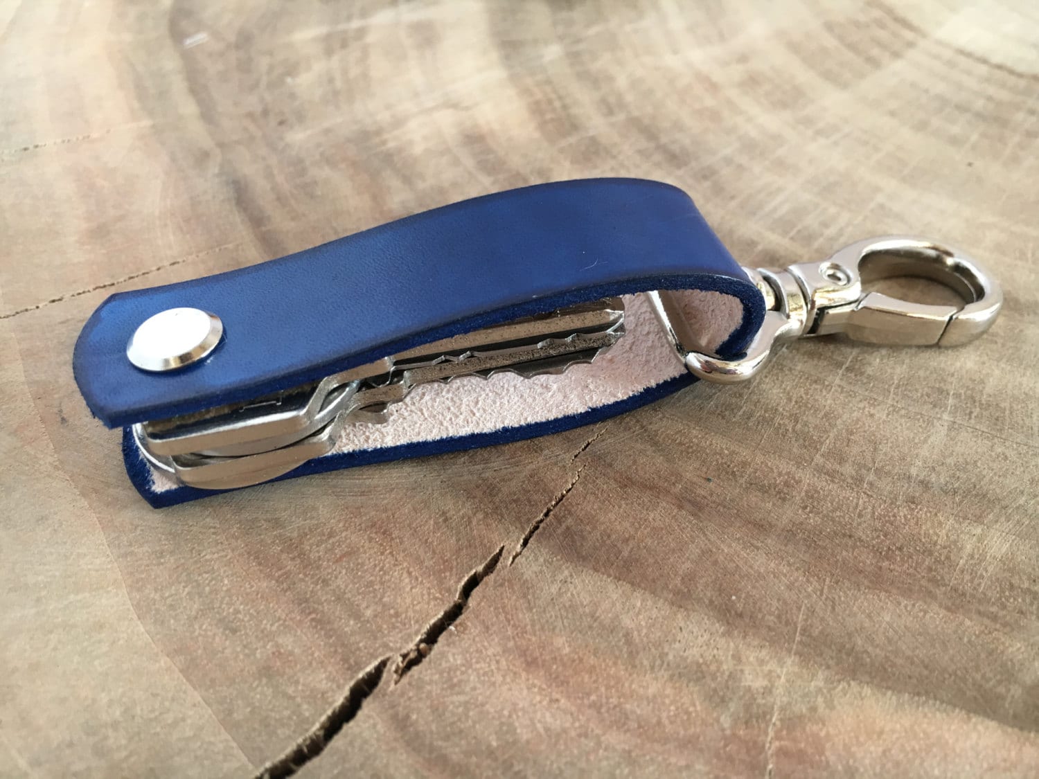 Personalized Leather Key Organizer Hand Dyed Leather Key Chain - Etsy