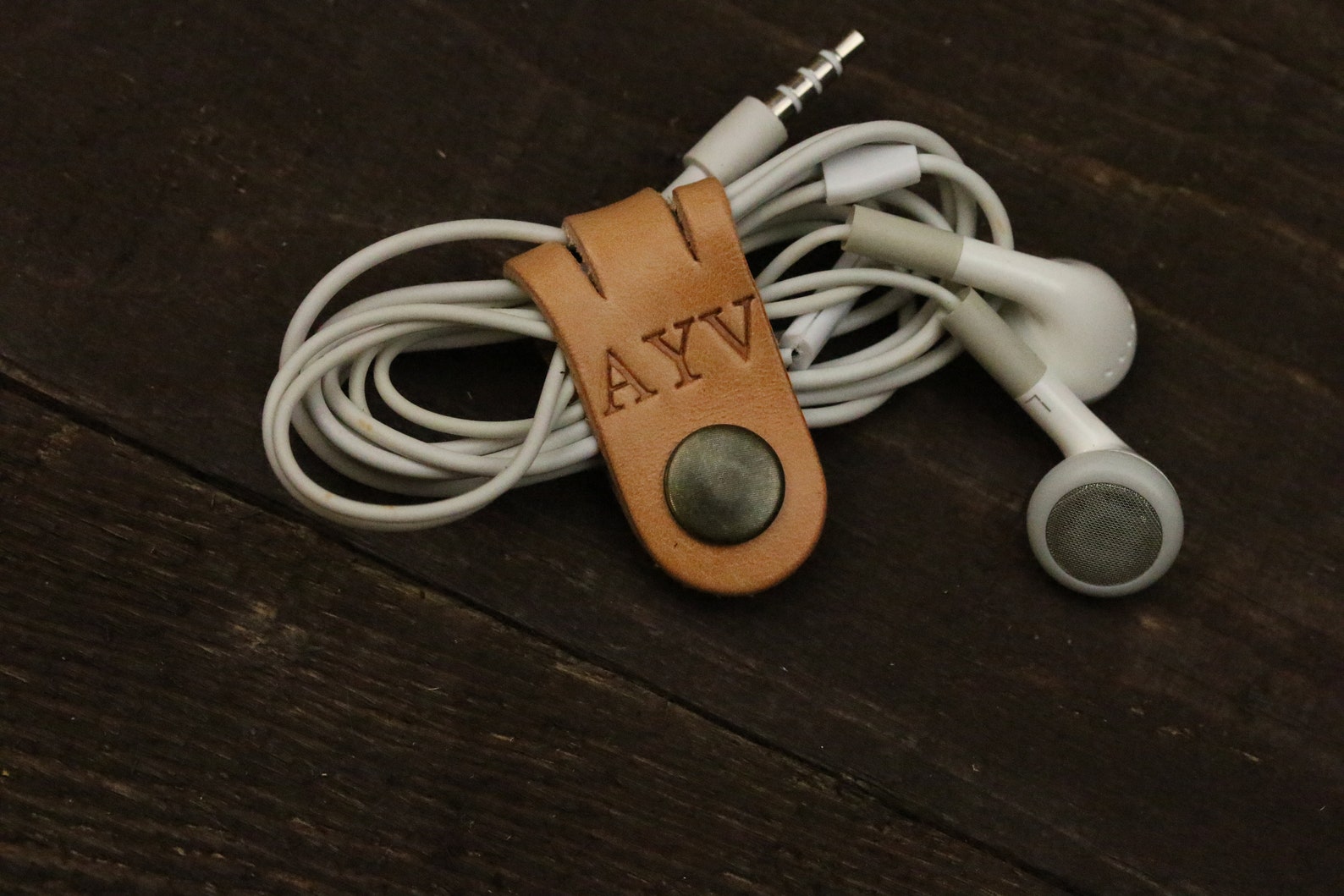 Earphones Clip Leather Earbuds Clip Leather Cord Keeper Personalized ...