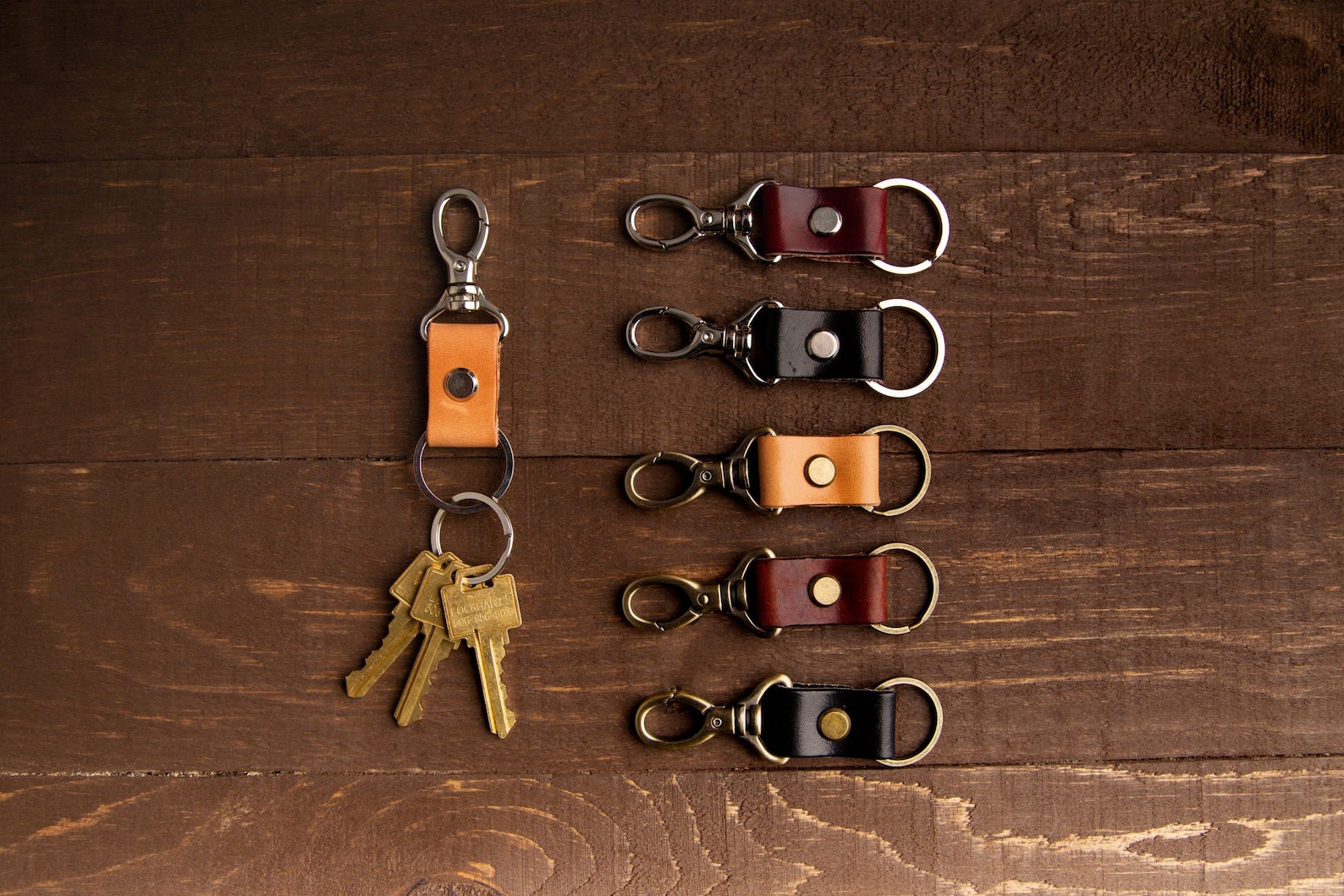 Leather Key Holder Small Leather Key Clip Leather Key Fob Belt Loop ...