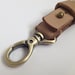 Beige Leather Key Holder Belt Key Chain Leather Belt Snap Ball - Etsy