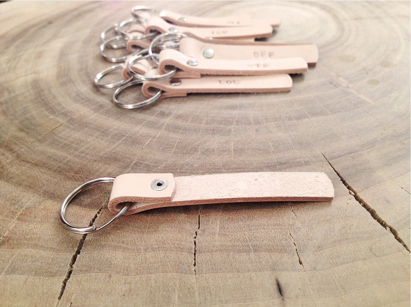 Text Abbreviation Keychain Leather Acronym Keychain Text Message ...