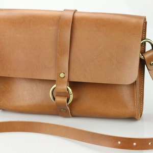 Small Leather Crossbody Bag Light Brown Leather Shoulder Bag for Women ...