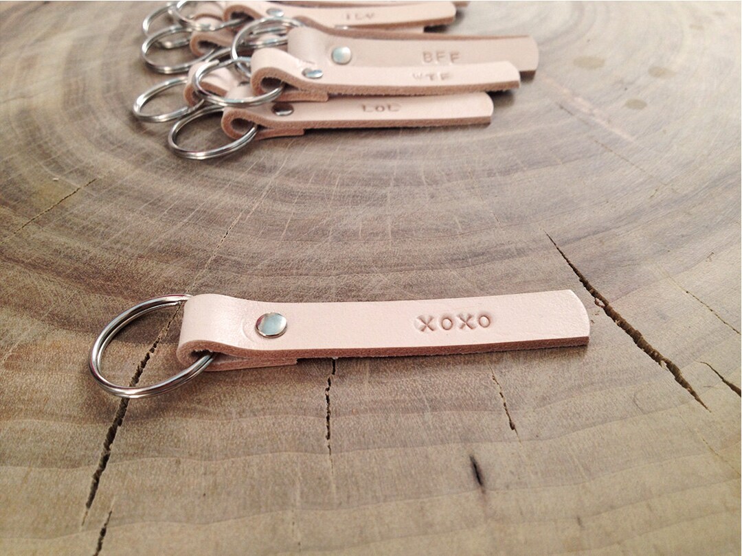 Text Abbreviation Keychain Leather Acronym Keychain Text Message ...