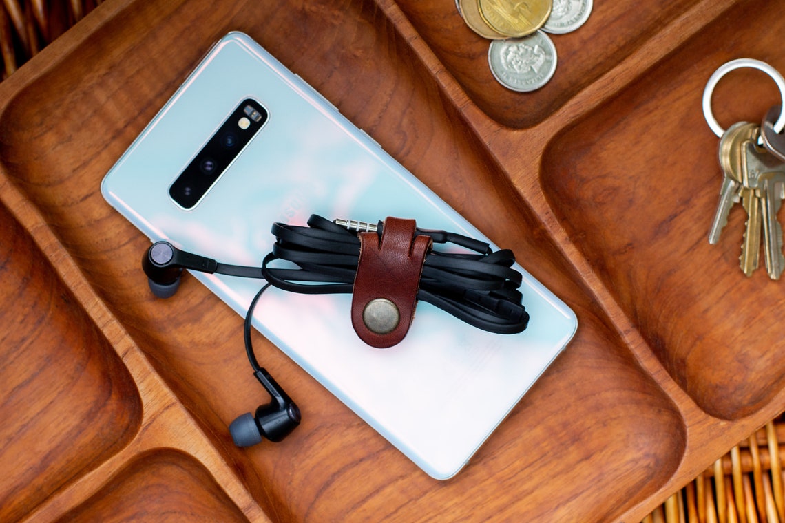 Earphones Clip Leather Earbuds Clip Leather Cord Keeper | Etsy