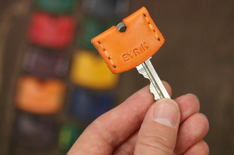Leather Key Cover Personalized Custom Key Topper Key Cap - Etsy