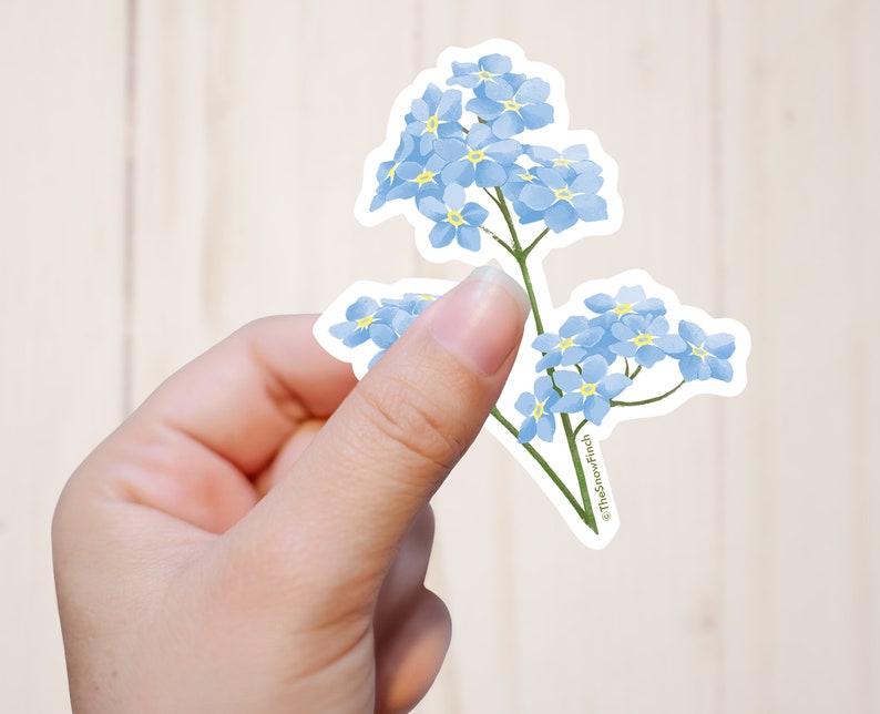 Forget Me Not Magnet Alaska Magnet Blue Flower Magnet - Etsy