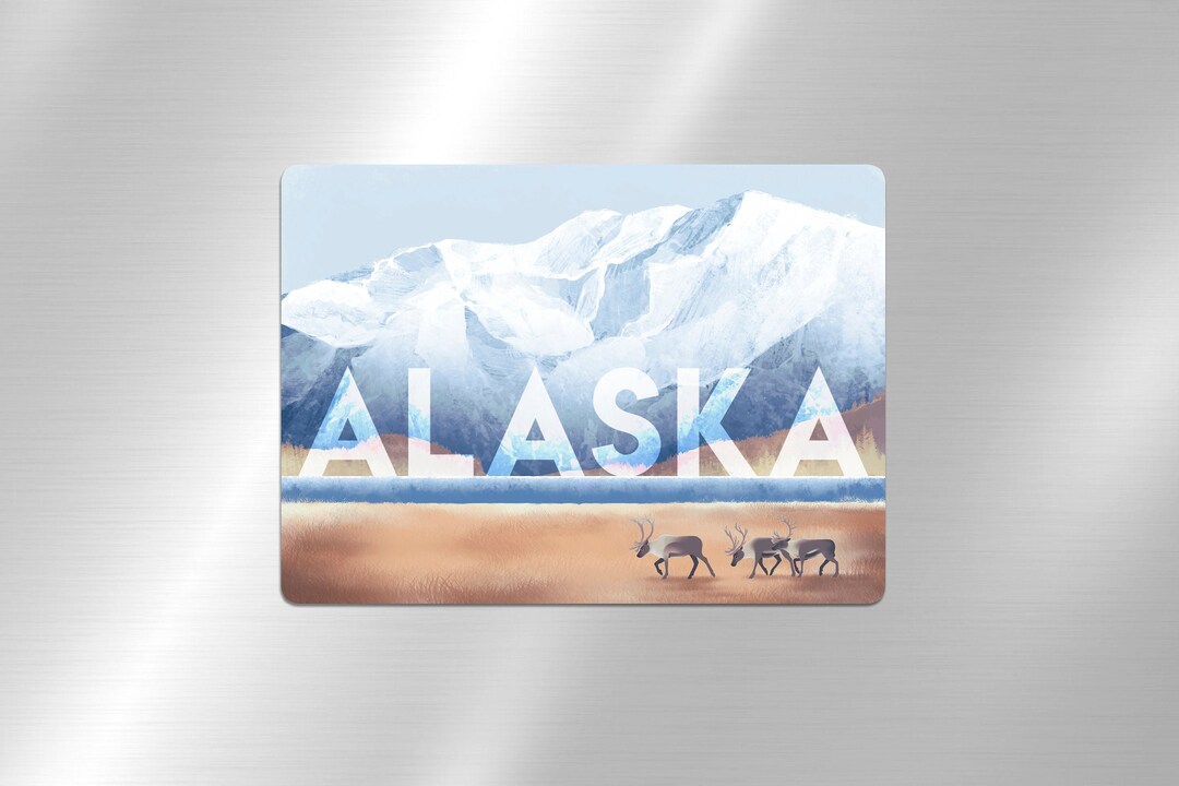 Denali Alaska Magnet: Mountain Fridge Decor - Etsy