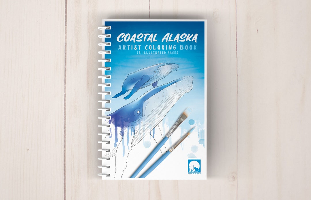 Coastal Alaska Coloring Book: Watercolor Sealife Art DIY - Etsy