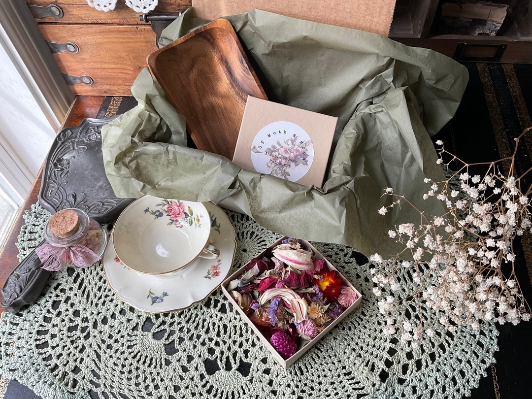 Antheia Flower Offering & Wood Tray Gift Box Spring Offerings Fae ...