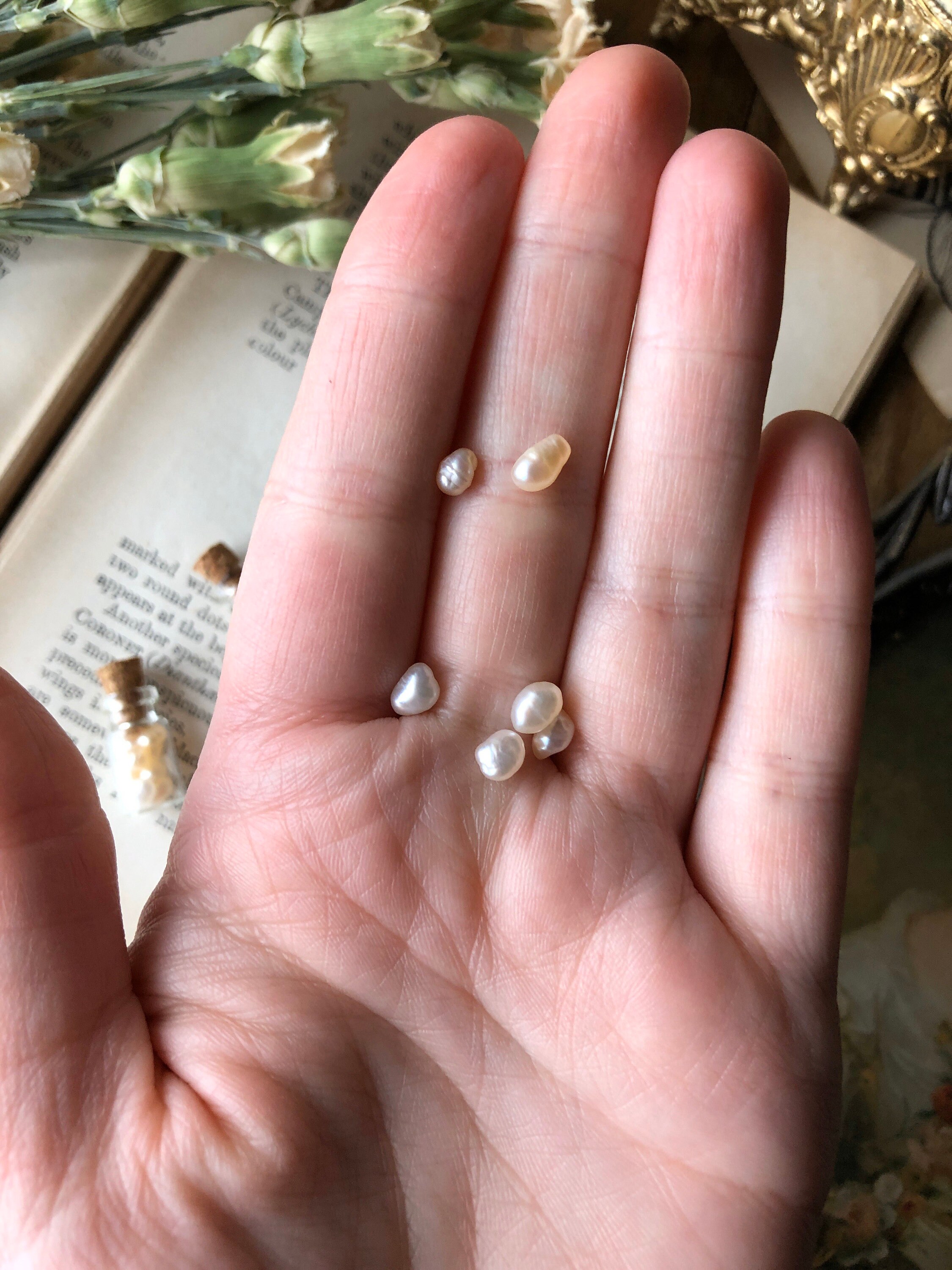 Seed Pearls in Glass Vial Undrilled Cultured Freshwater | Etsy