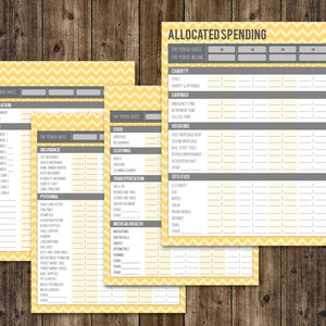 Allocated Spending Sheets - Etsy