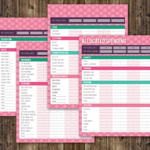 Allocated Spending Sheets - Etsy