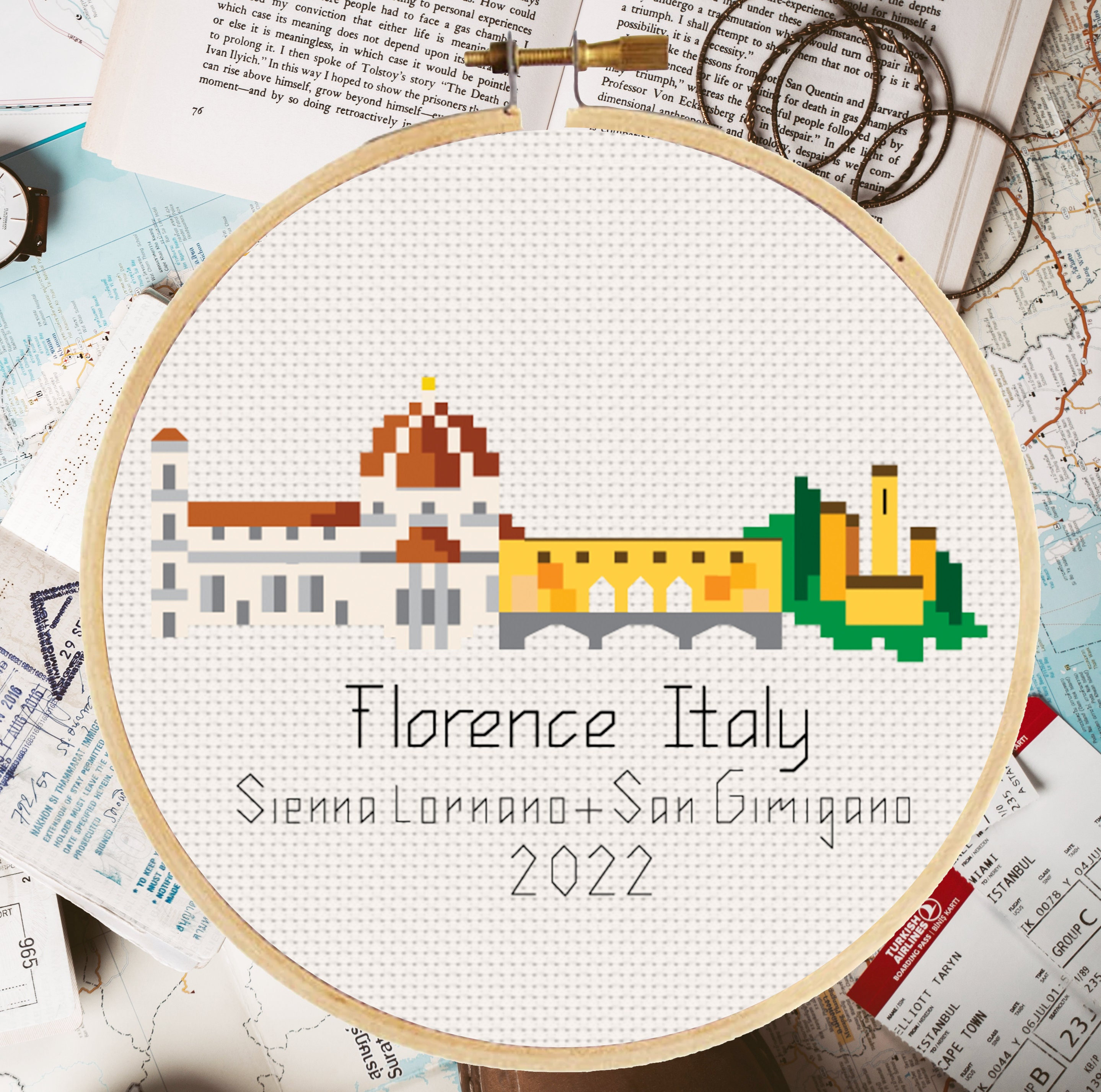 Florence Italy - Cross Stitch Pattern (digital Format - PDF) Firenze - Etsy
