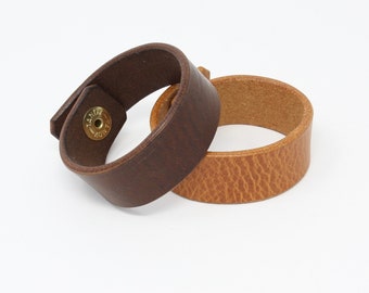 Leather wristband | Etsy