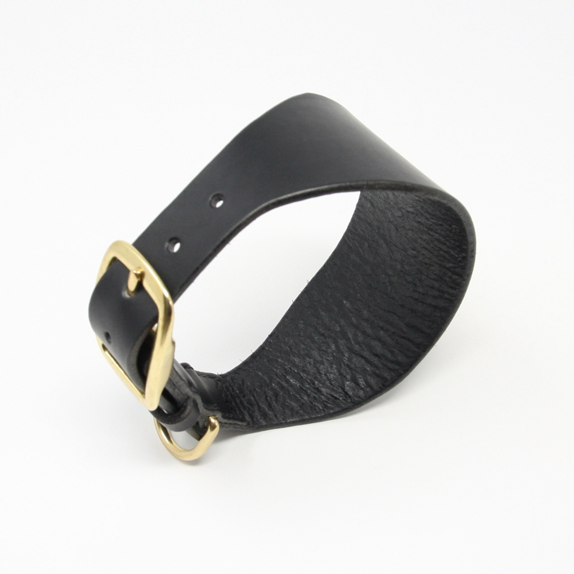 Traditional hand-stitched leather greyhound / hound collar | Etsy