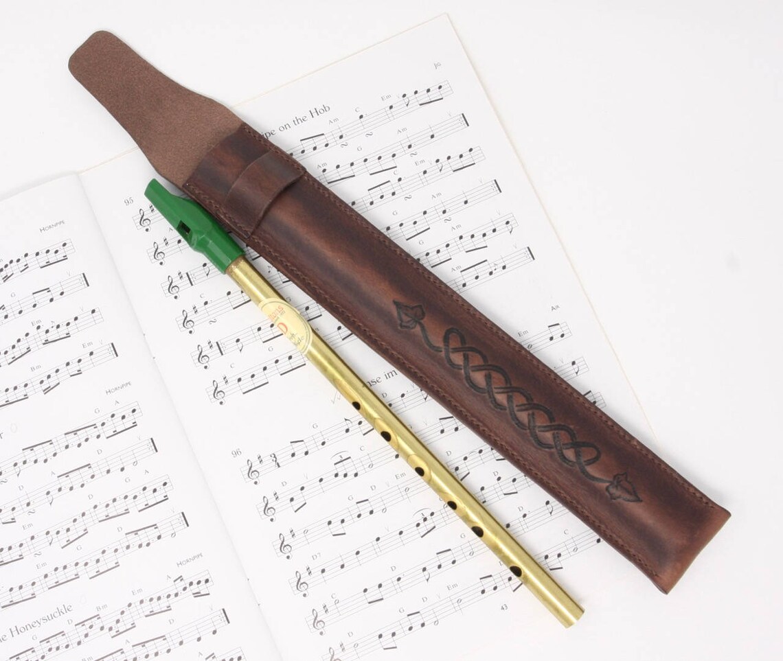 Leather Penny Whistle / Tin Whistle Case With Celtic Knot Work - Etsy ...