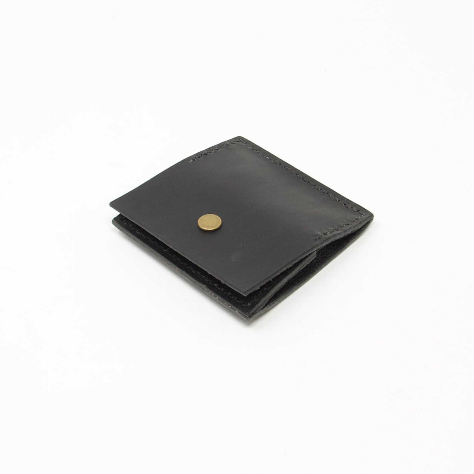 Fold Out Square Coin Purse - Choice of Brown or Black - Etsy