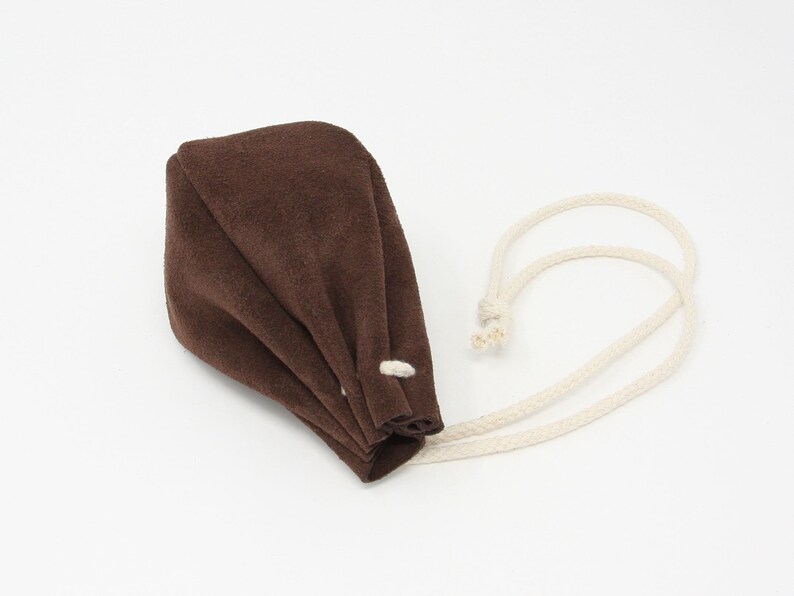 Brown Suede Drawstring Pouch | Etsy
