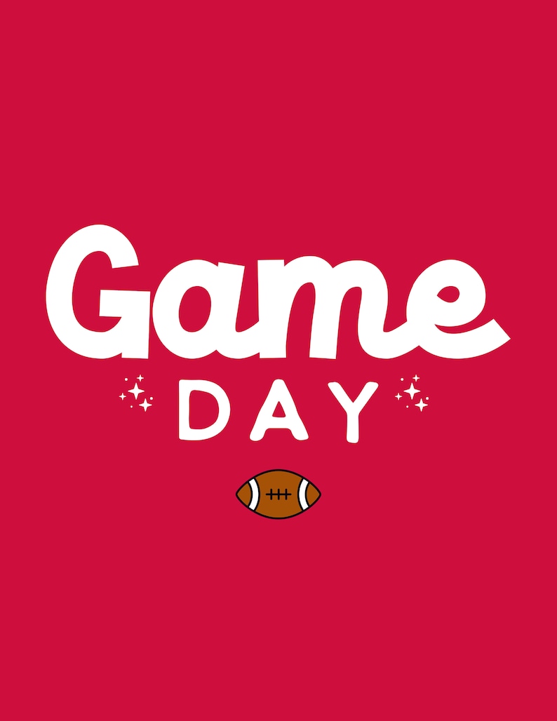 Game Day Printable - Etsy
