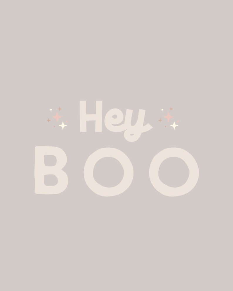Hey Boo Printable - Etsy