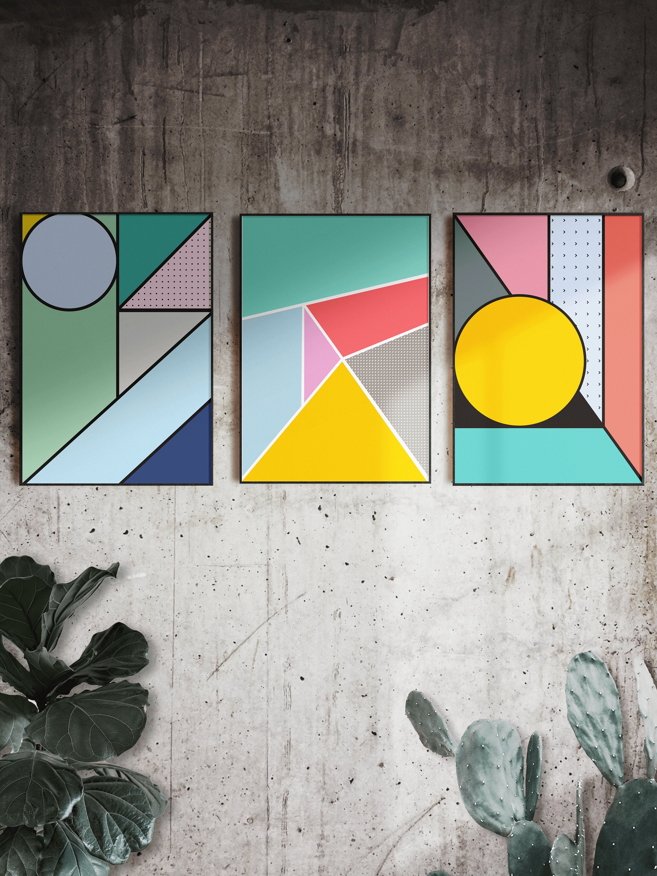Shapes #1 Geometric Abstract Graphic Art Print - Etsy UK