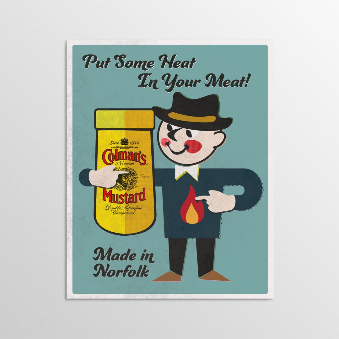 Mustard - Norfolk Retro Advertising Poster - Etsy