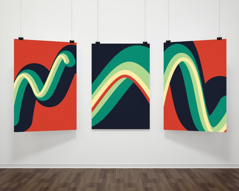 Wiggle - Bold Graphic Art Print - Etsy UK