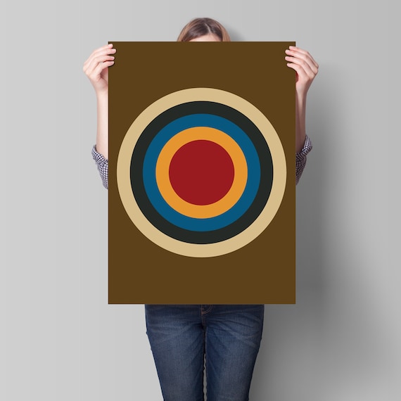 Mod Target Art Print | Etsy