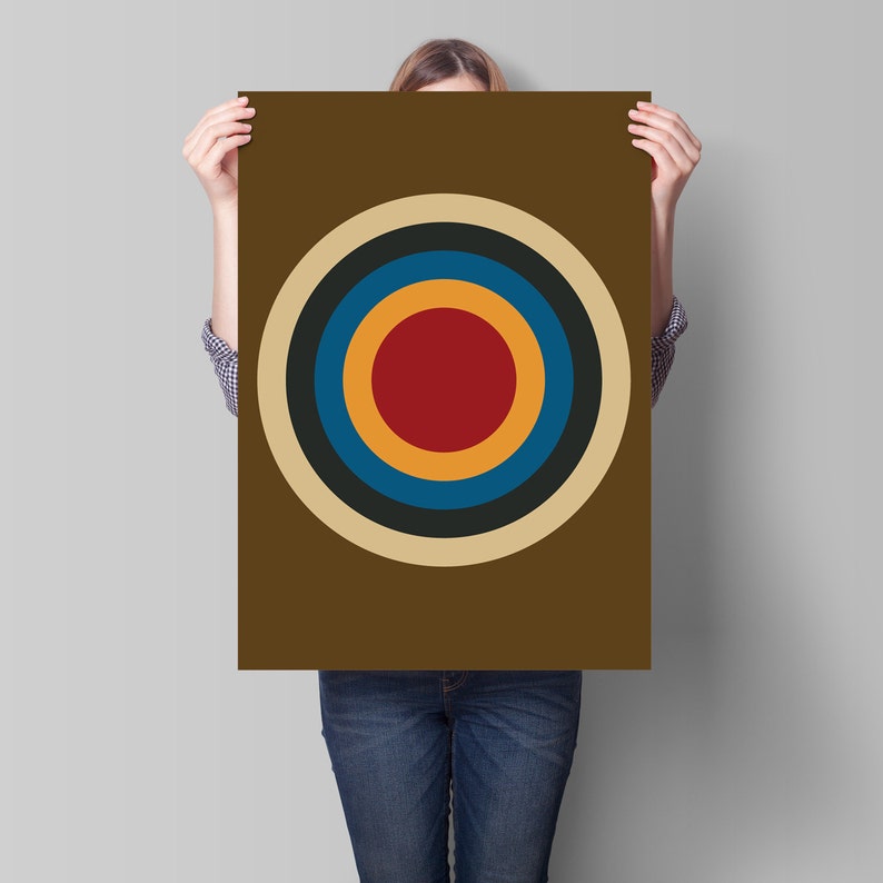 Mod Target Art Print | Etsy