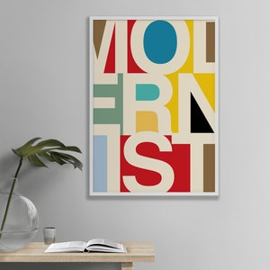 Modernist Typography - Helvetica Graphic Design Art - Etsy