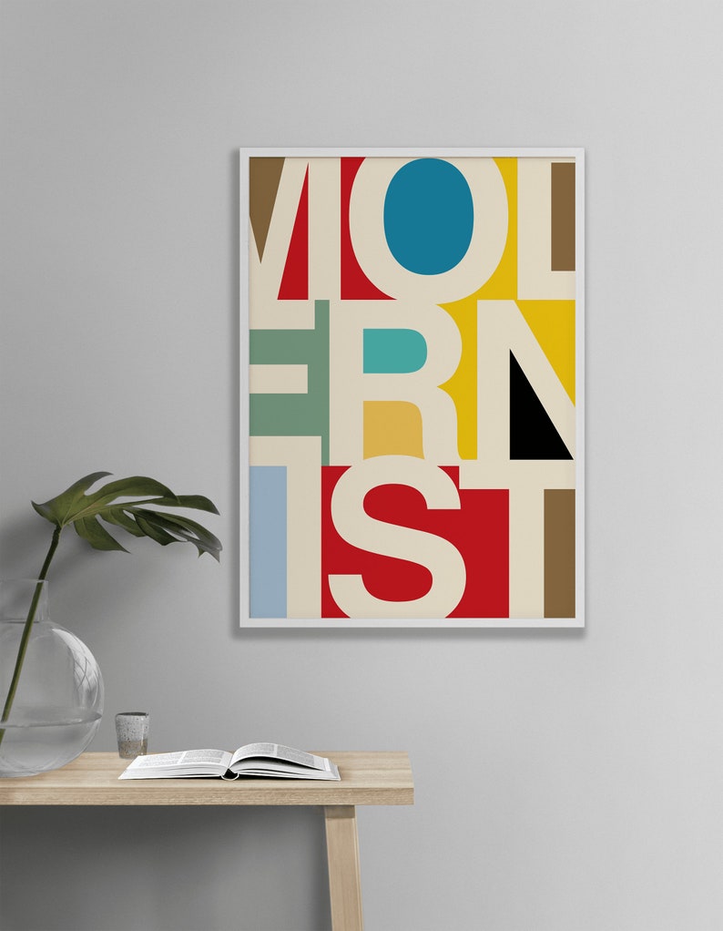 Modernist Typography - Helvetica Graphic Design Art - Etsy