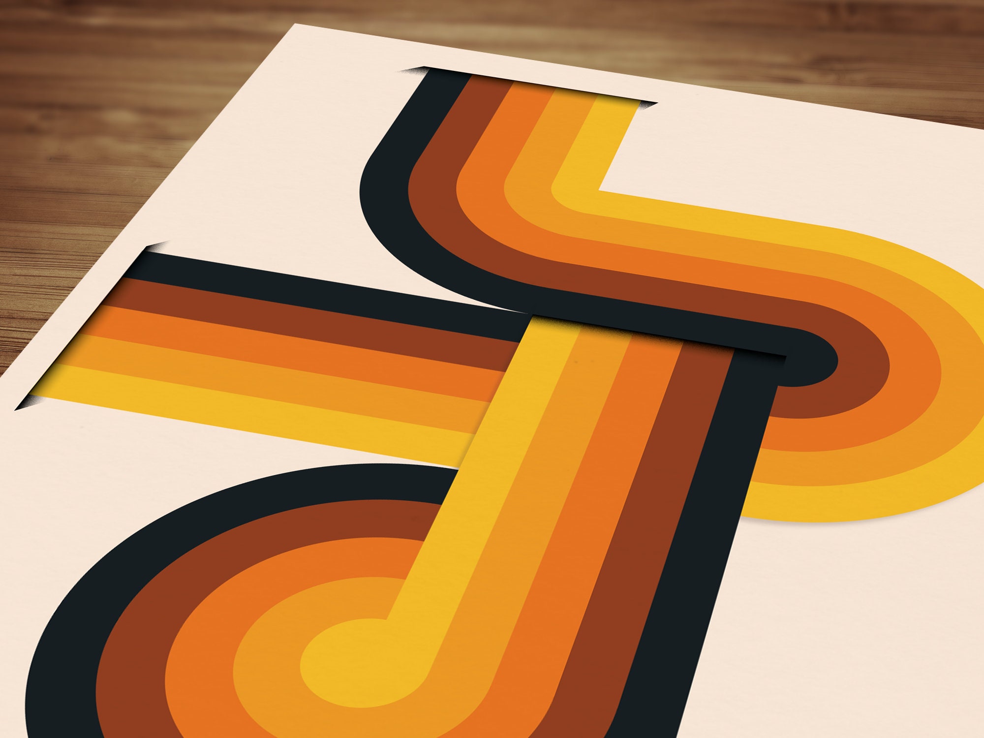 Imaginary Lines Retro Art Print - Etsy UK