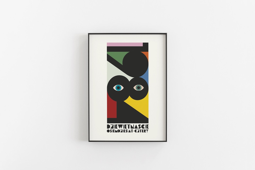1984 - Retro Polish Minimal Art Poster - Etsy
