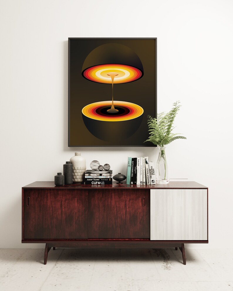 Supernova Retro Art Print | Etsy