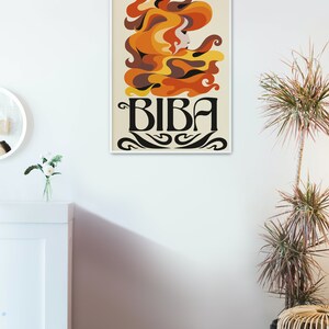 BIBA Retro Art Nouveau Print - Etsy