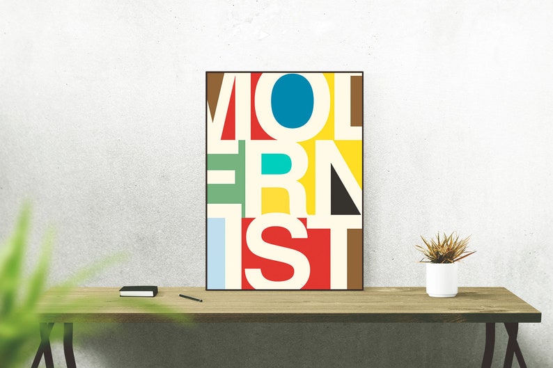 Modernist Typography - Helvetica Graphic Design Art - Etsy UK